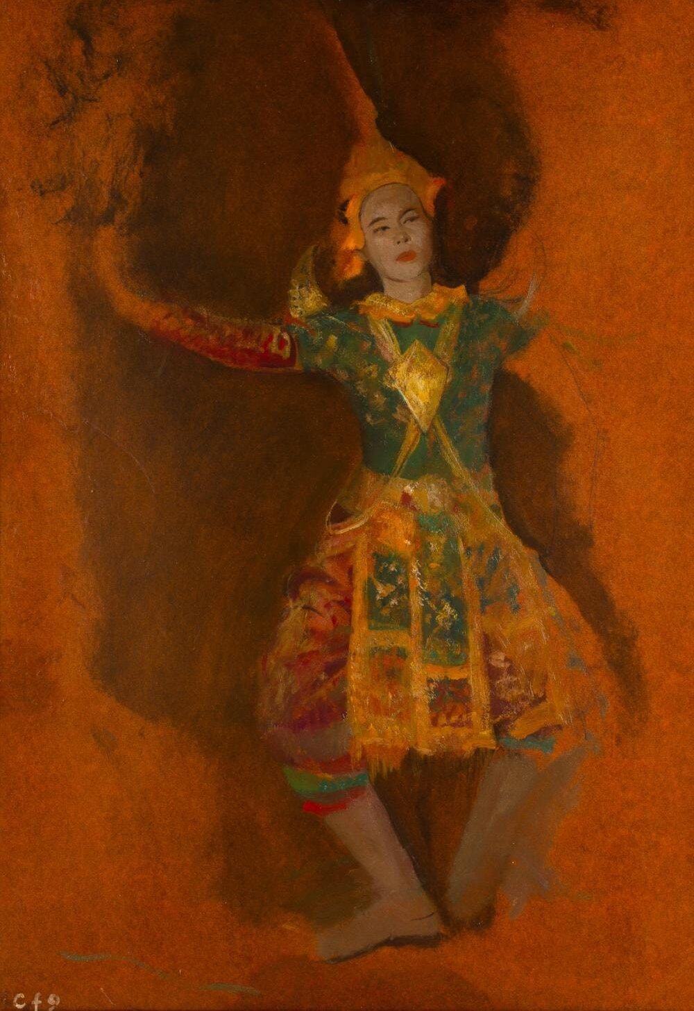 Cambodian Dancers by Sir Gerald Kelly (1937) - Angkor Database